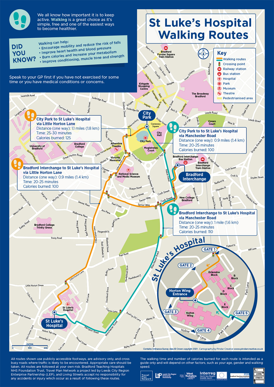Bradford St Luke's Hospital Walking Map to promote active travel | News ...